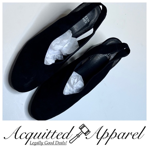 Eileen Fisher | Shoes | Eileen Fisher Block High Heel Open Back Suede ...